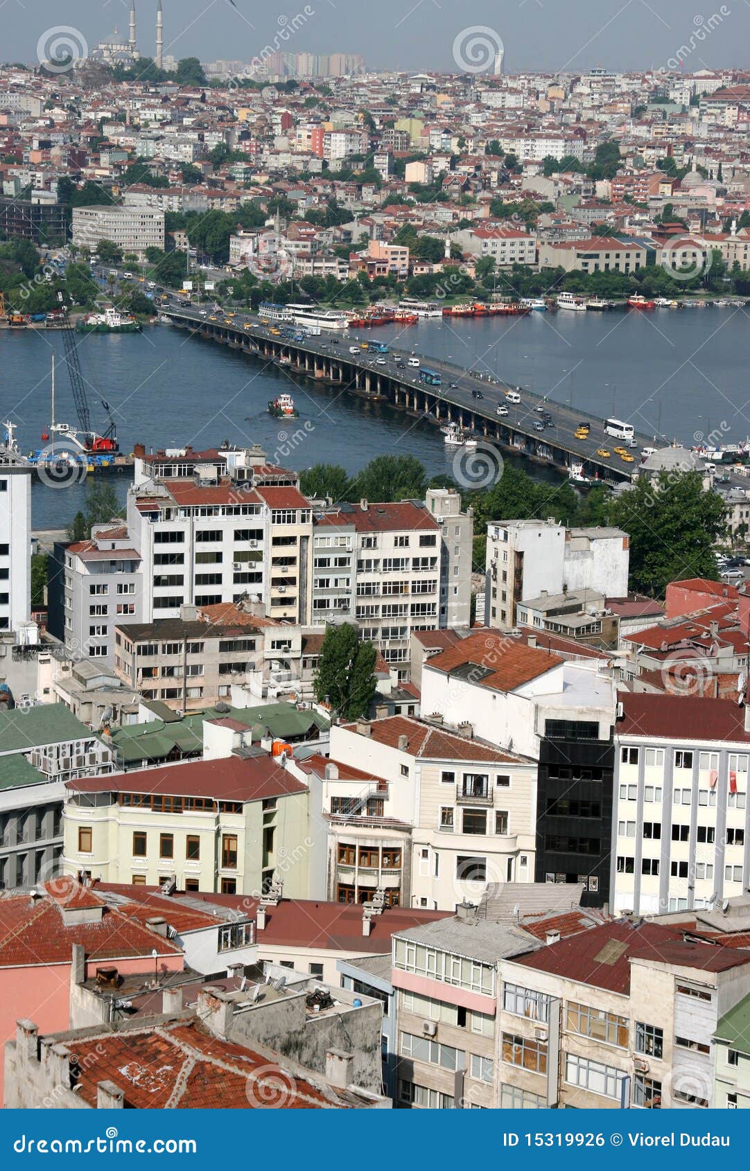 Istanbul aerial view stock photo. Image of europe, coastal - 15319926