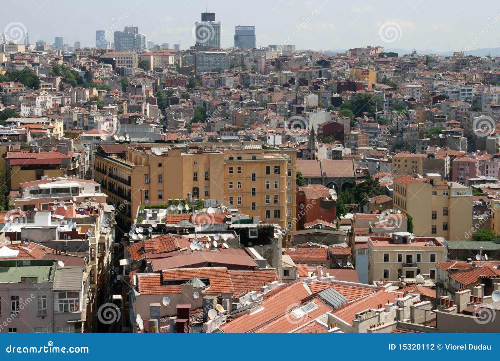Istanbul aerial view stock photo. Image of life, downtown - 15320112
