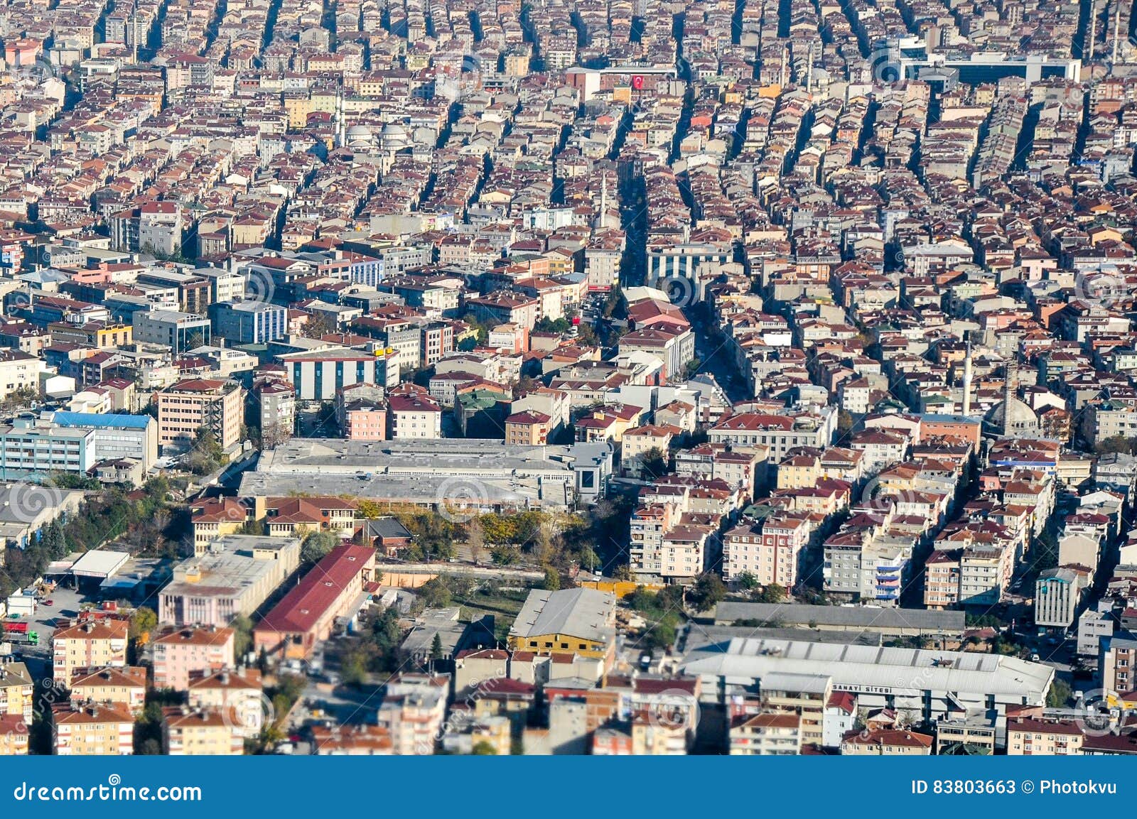 Istanbul aerial view editorial stock photo. Image of horizon - 83803663