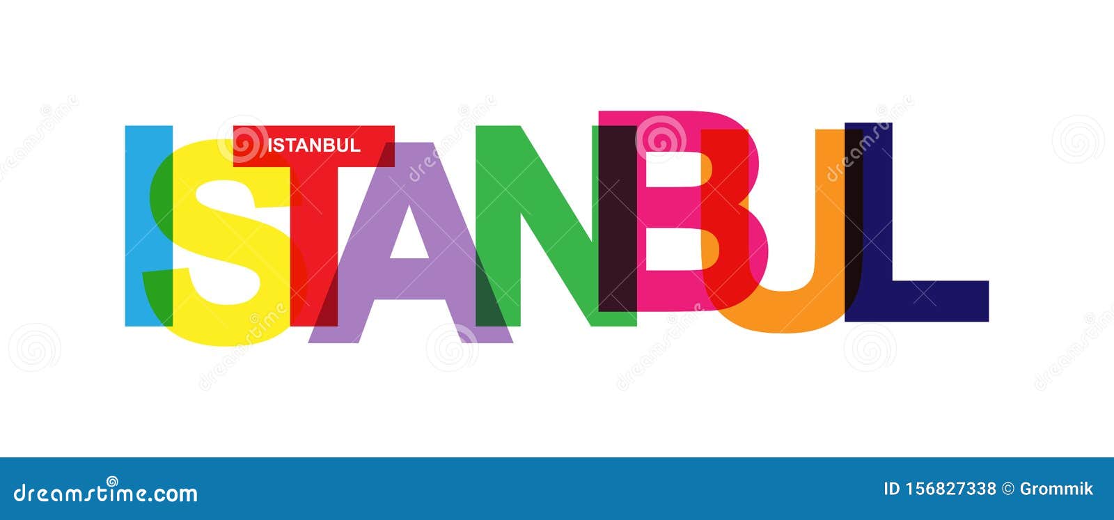 ISTANBUL. Banner with the Name of the Capital of Turkey Stock Vector ...