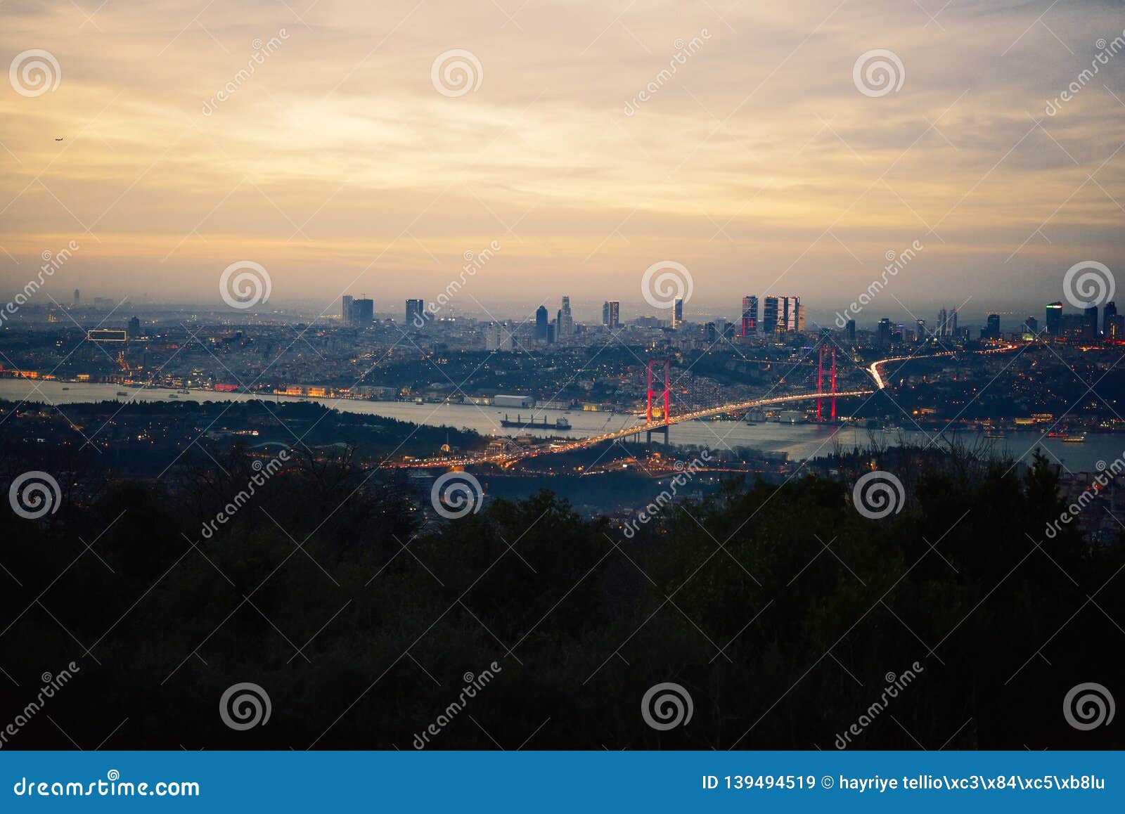 Istanbul bosphorus bridge stock image. Image of panoramic - 139494519
