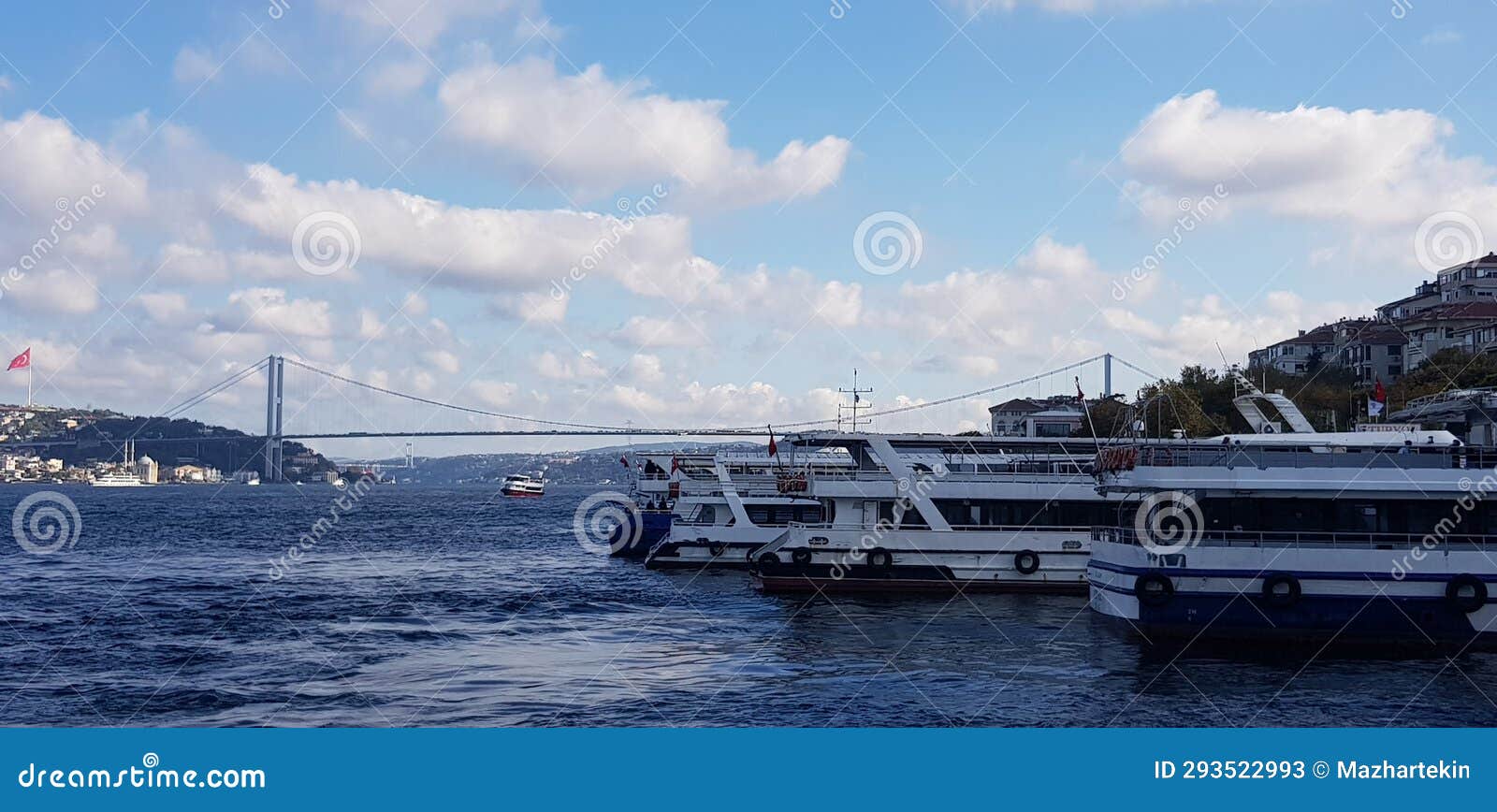 Istanbul Bosphorus Bridge and Ships Exquisite View Stock Image - Image ...