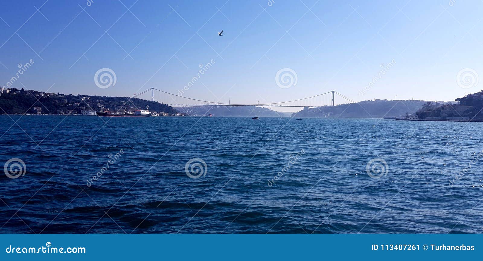Istanbul Bosphorus City View Stock Image - Image of transportation ...
