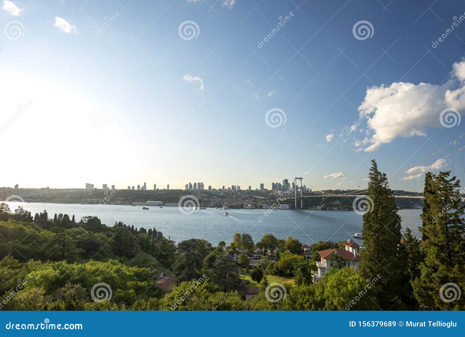 Istanbul Bosphorus at Sunset Stock Image - Image of ancient, mosque ...