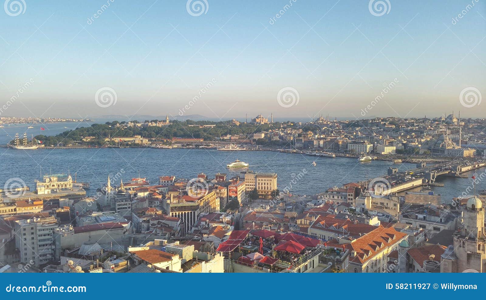 Istanbul city stock image. Image of view, city, turkey - 58211927