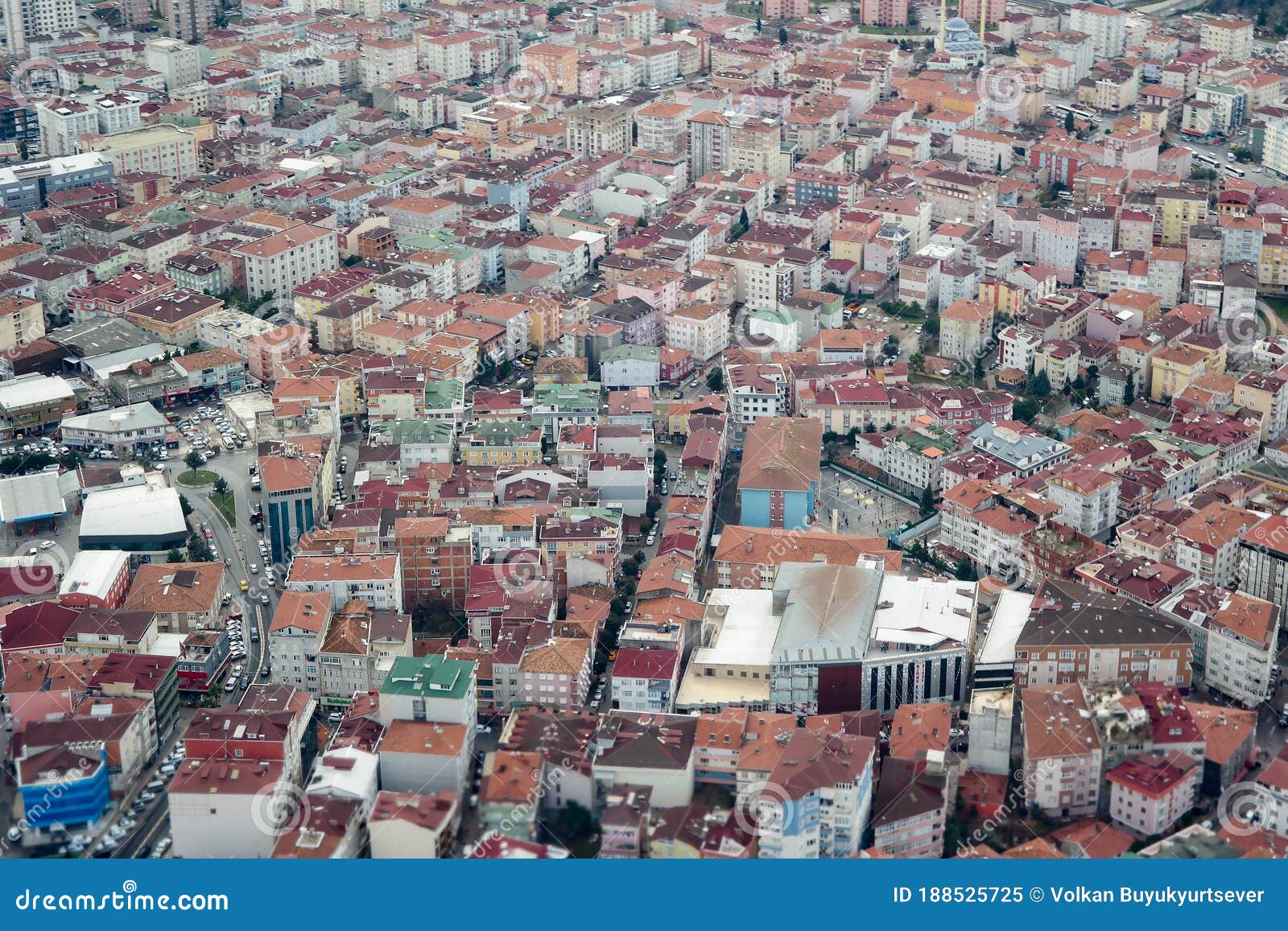 Istanbul City View from Airplane Editorial Image - Image of panorama ...
