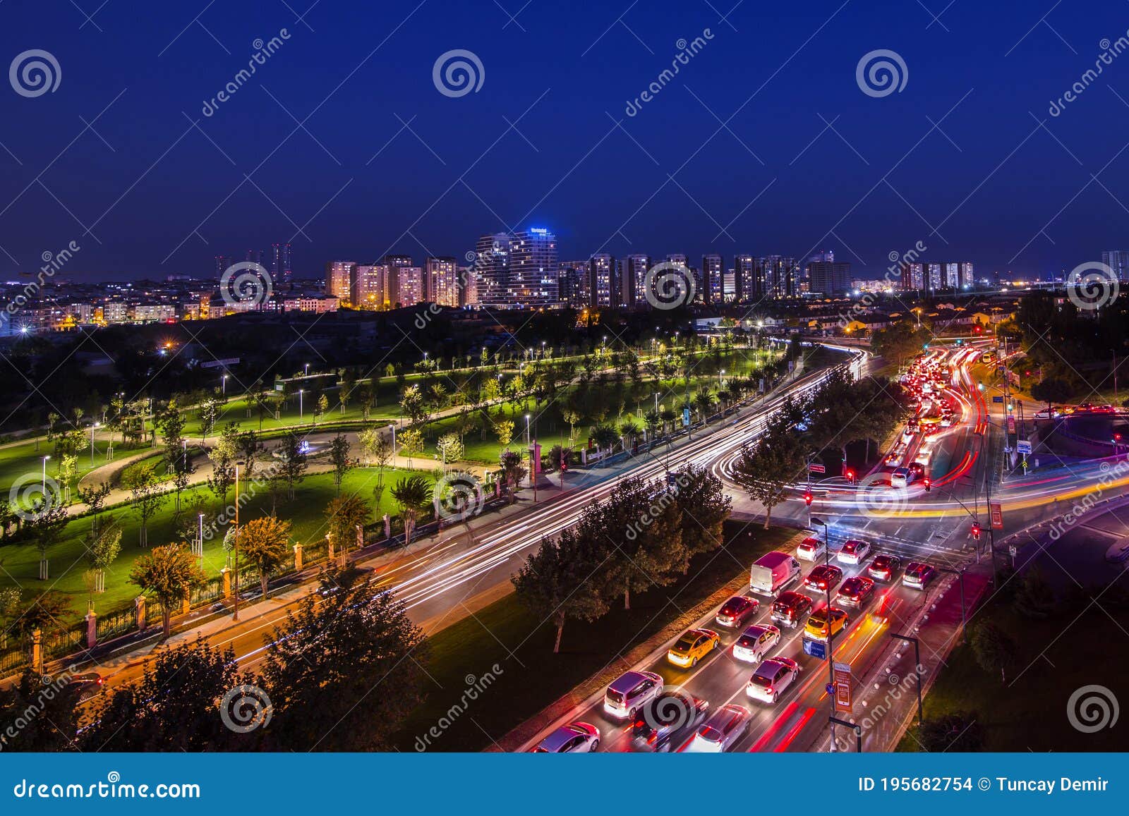 Istanbul - City View with a Long Exposure in Turkey Stock Photo - Image ...