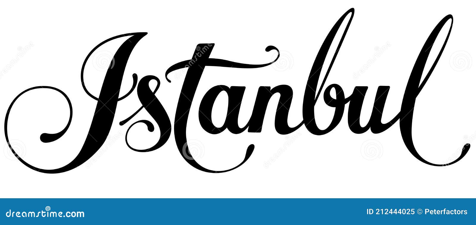 Istanbul - Custom Calligraphy Text Stock Vector - Illustration of ...