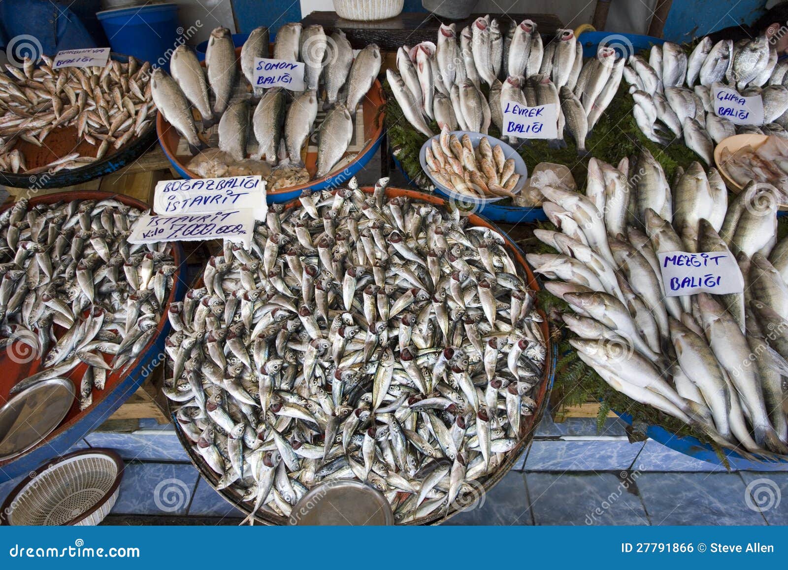 Istanbul Fish Market - Turkey Stock Photo - Image of provisions ...
