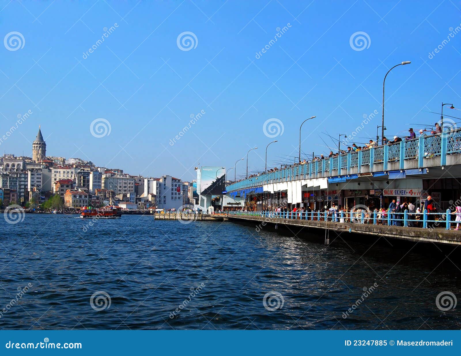 Istanbul - Galata Bridge editorial image. Image of city - 23247885