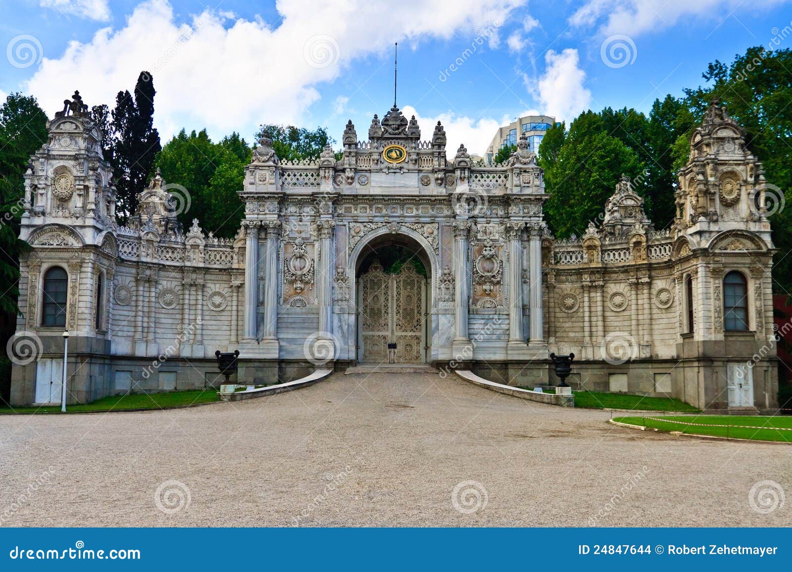 Istanbul - Gate of Dolmabahce Palace Stock Photo - Image of classic ...