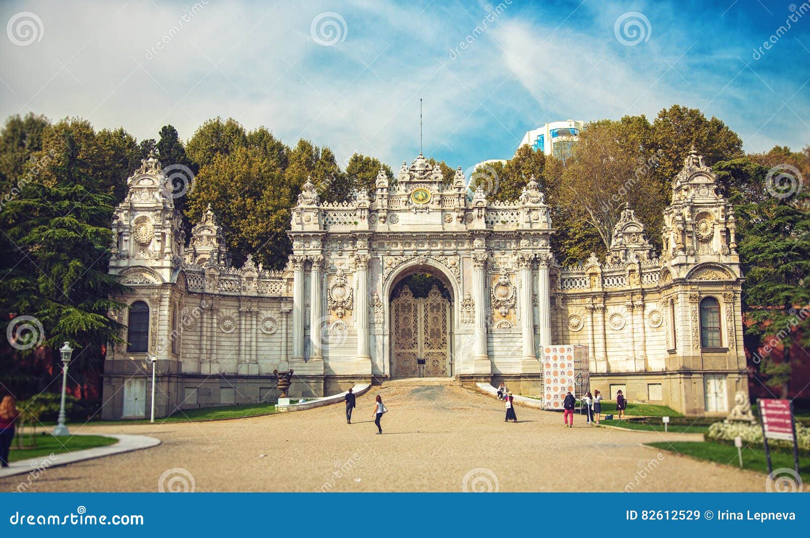 Istanbul, Gate of Dolmabahce Palace Editorial Stock Image - Image of ...