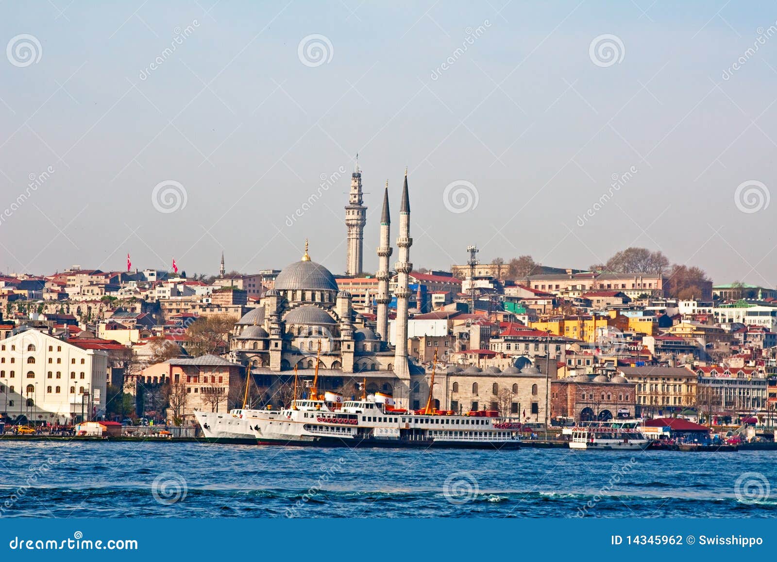 Istanbul harbor stock photo. Image of palace, ferry, convey - 14345962