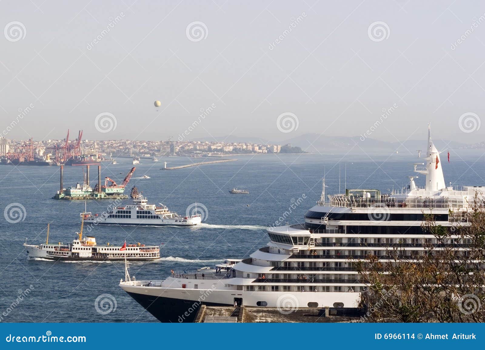 Istanbul Harbor stock photo. Image of steamboat, float - 6966114