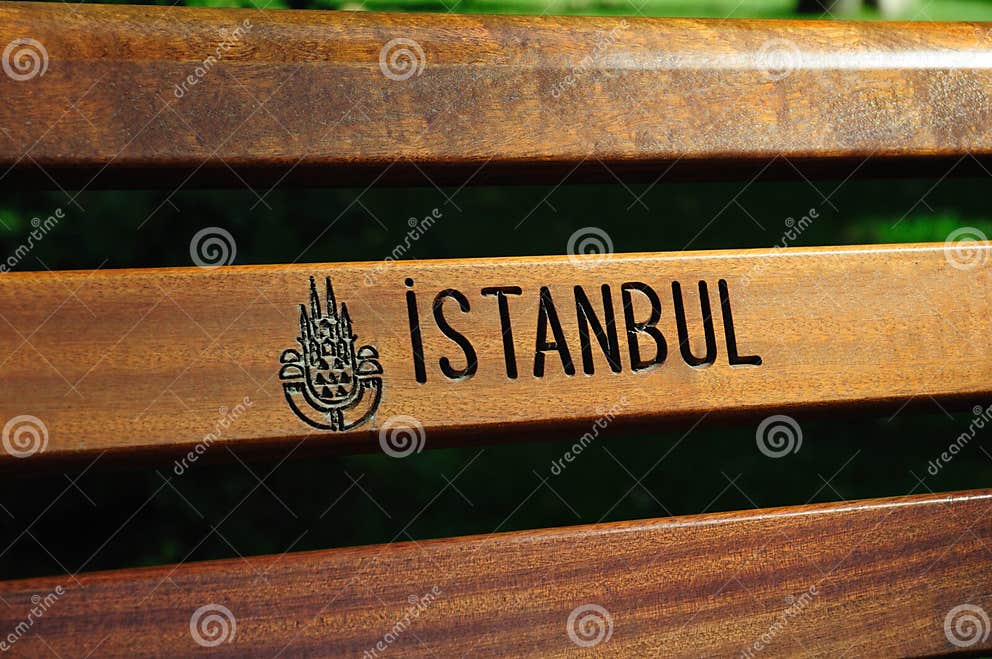 Istanbul Logo on a Public Bench Editorial Image - Image of decoration ...