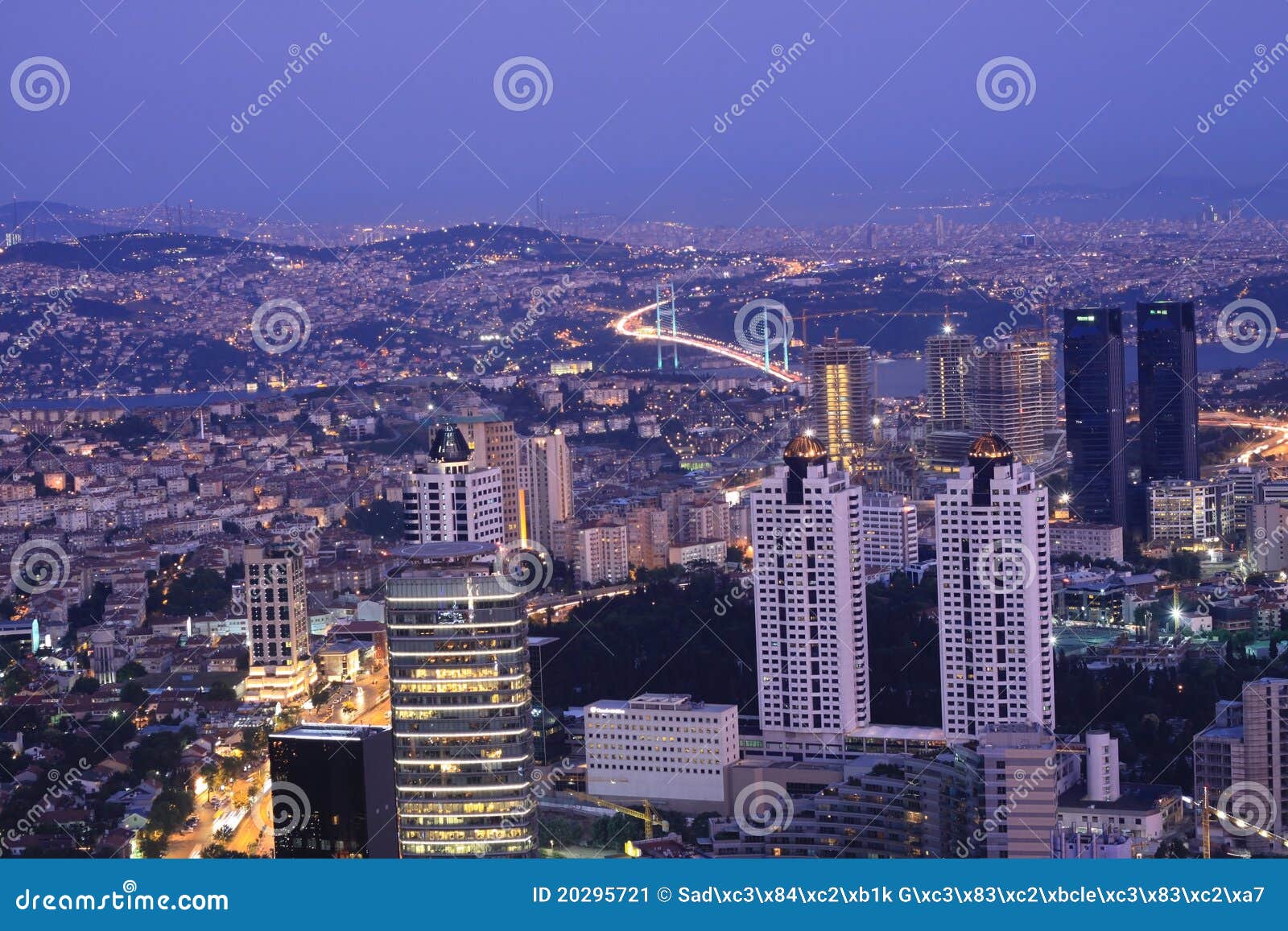 Istanbul at Night stock image. Image of lights, busy - 20295721