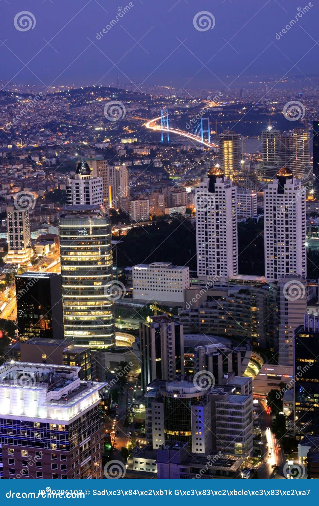 Istanbul at Night stock image. Image of waterfront, outdoor - 20296103