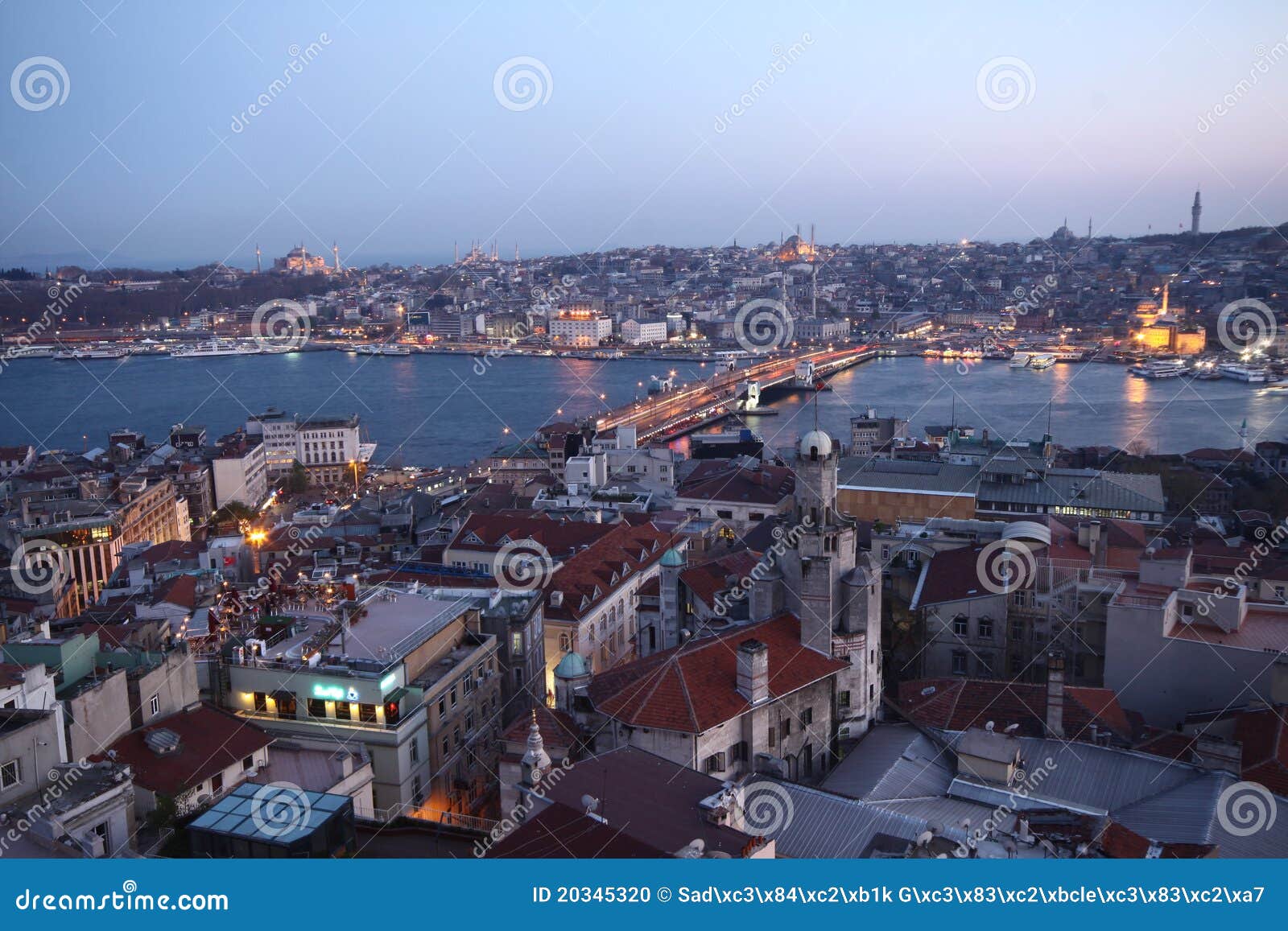 Istanbul at Night stock photo. Image of camii, dark, eastern - 20345320