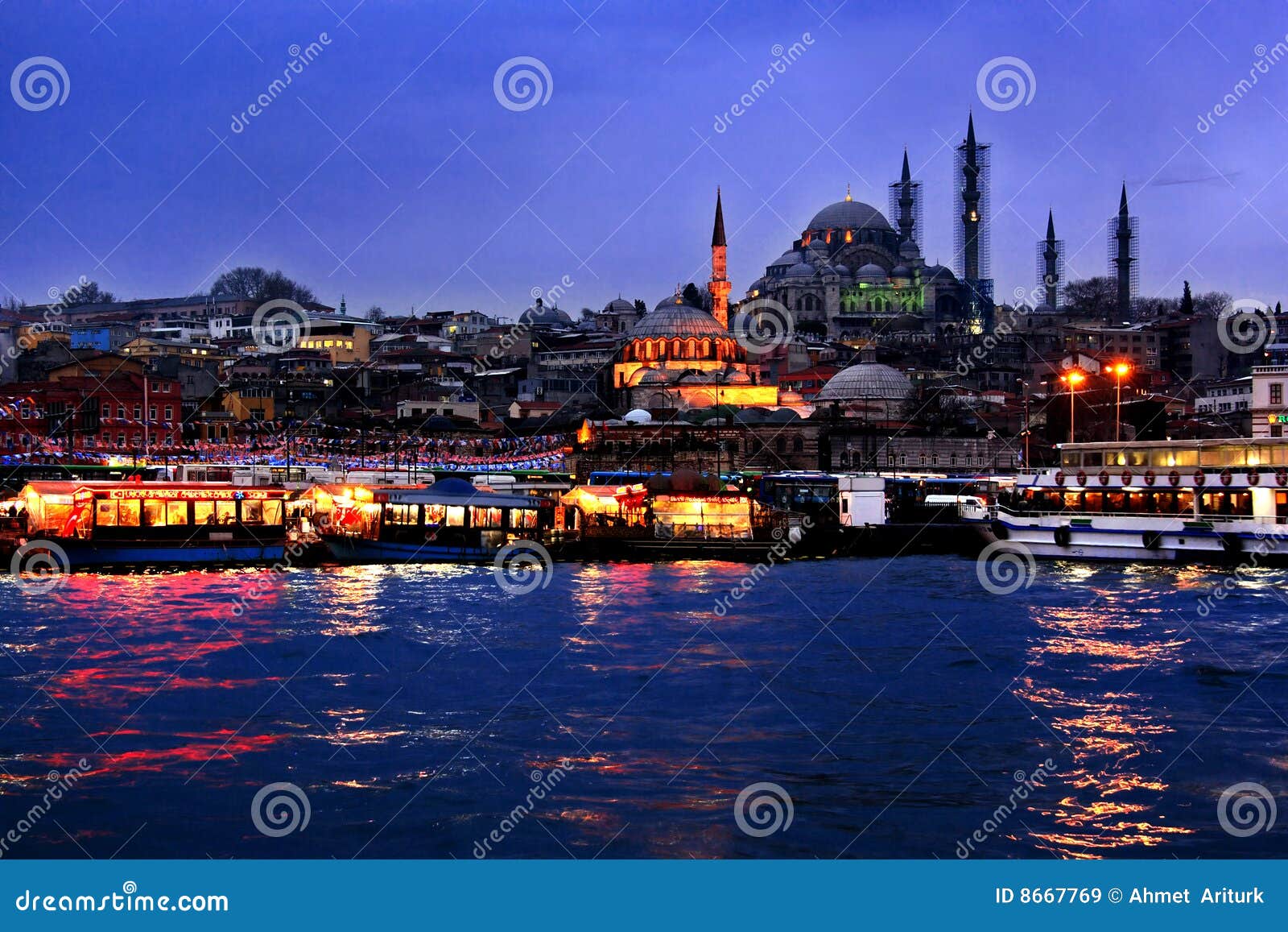 An Istanbul night stock image. Image of istanbul, monument - 8667769