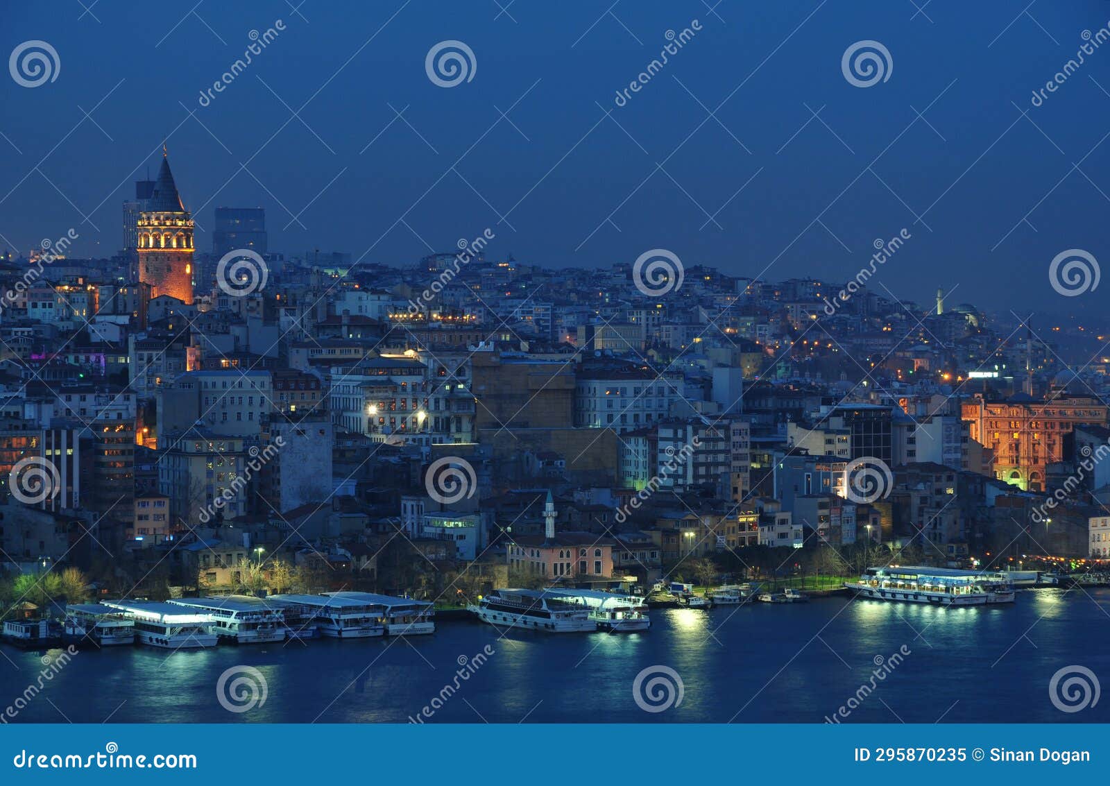 Istanbul night stock image. Image of night, bridge, mosque - 295870235