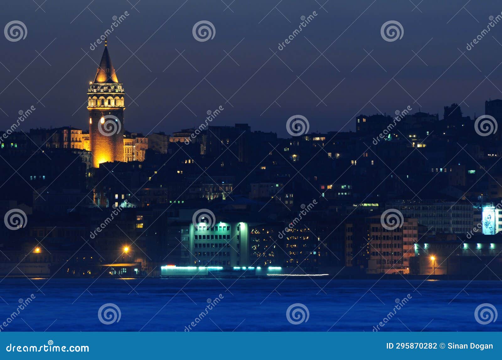 Istanbul night stock photo. Image of building, cityscape - 295870282