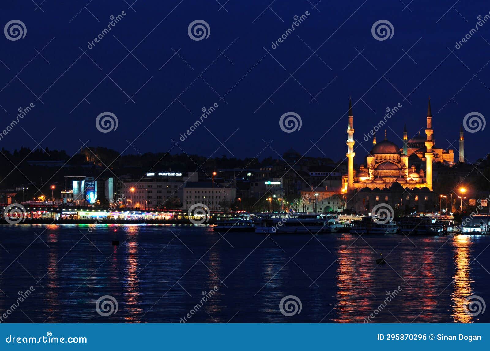 Istanbul night stock photo. Image of travel, cityscape - 295870296