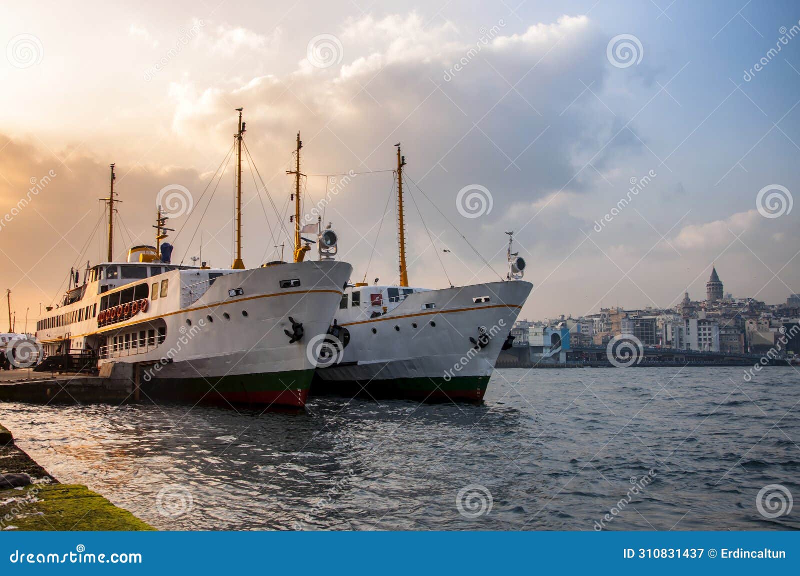 Istanbul passenger ferries stock image. Image of ferry - 310831437
