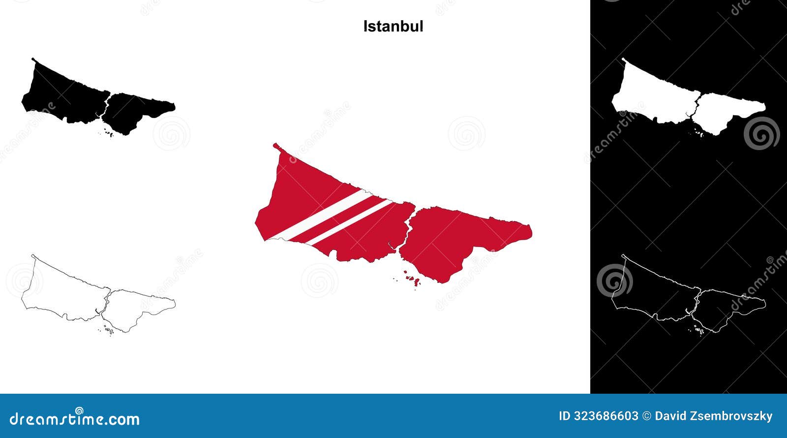 Istanbul outline map stock vector. Illustration of outline - 323686603