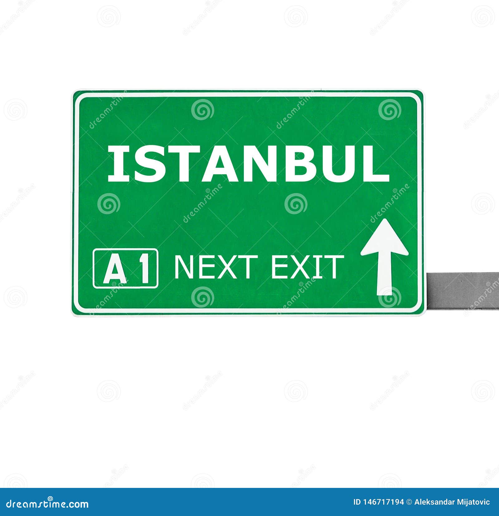 ISTANBUL Road Sign Isolated on White Stock Photo - Image of holiday ...