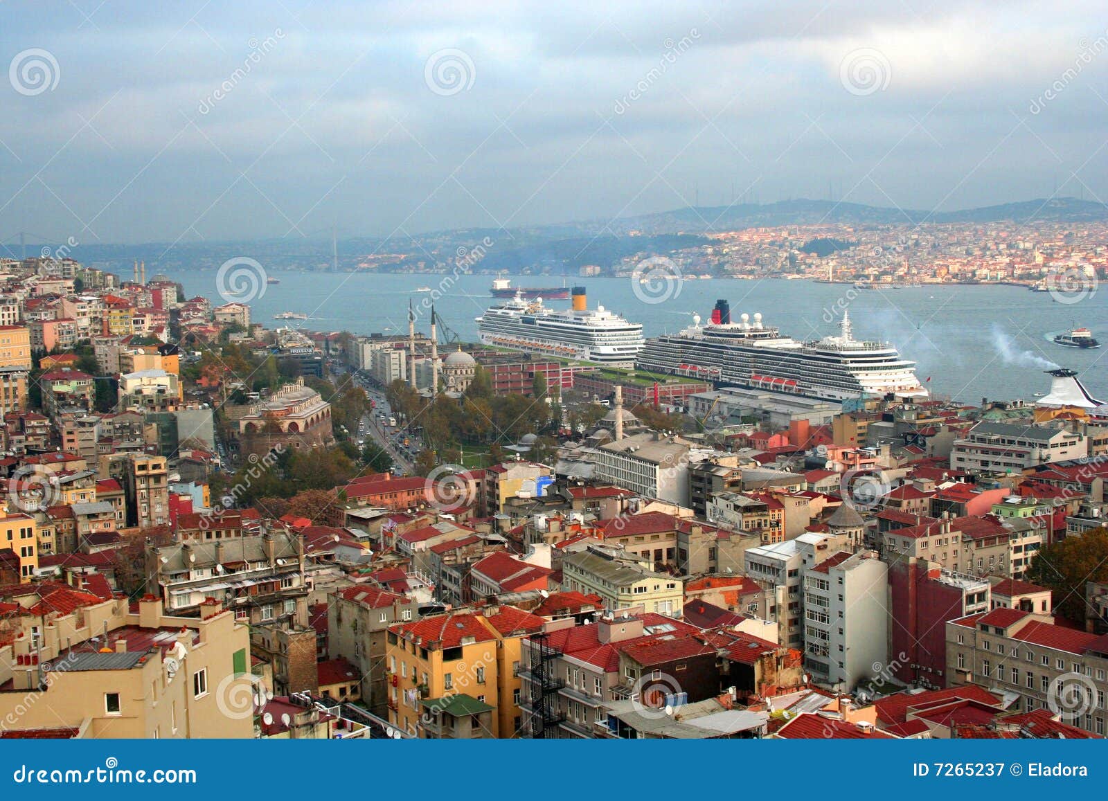 Istanbul roof landscape stock image. Image of traveling - 7265237