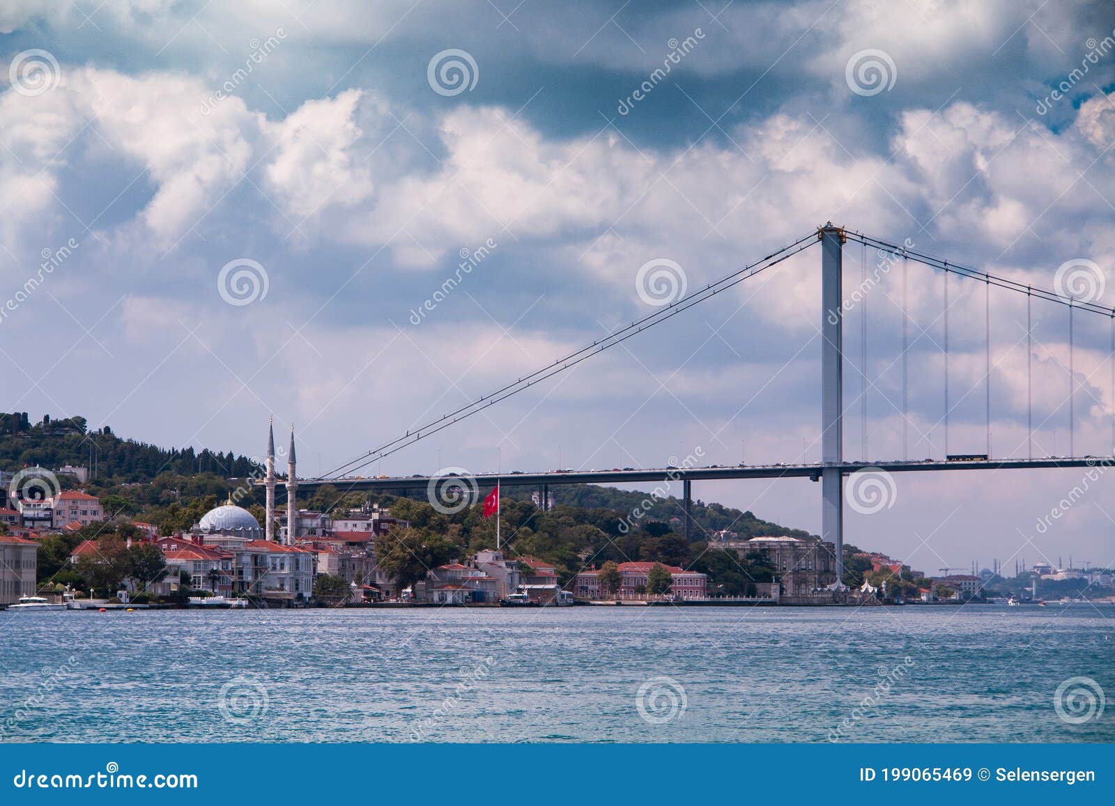 Istanbul Scene and Bosphorus Bridge Stock Image - Image of cloud ...