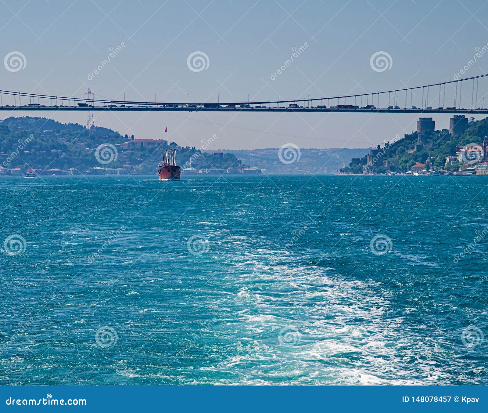 Istanbul Second Bosphorus Bridge. Stock Image - Image of golden ...
