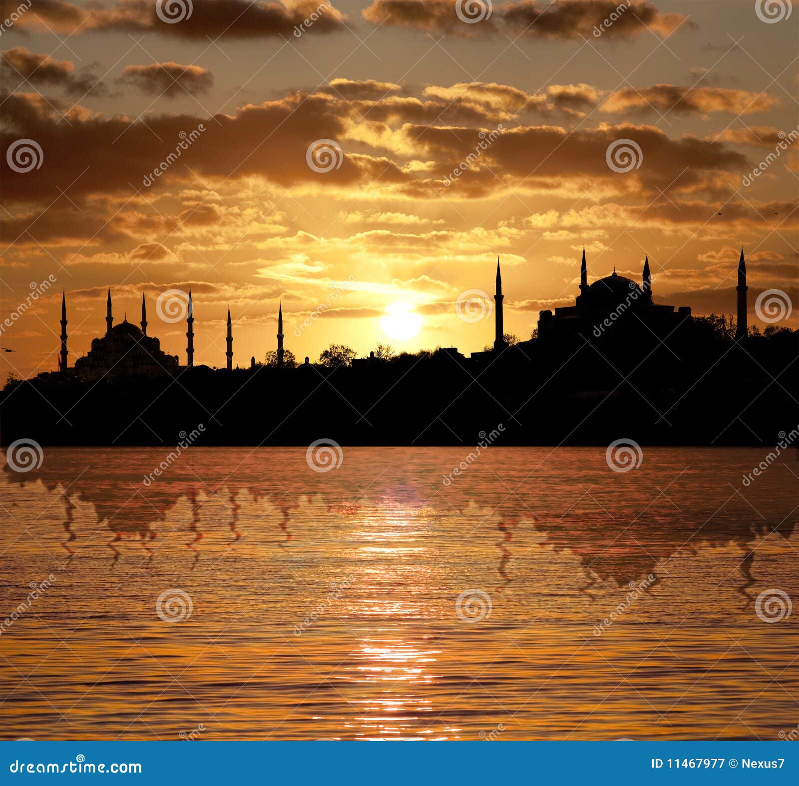 Istanbul Silhouette stock image. Image of dome, orient - 11467977