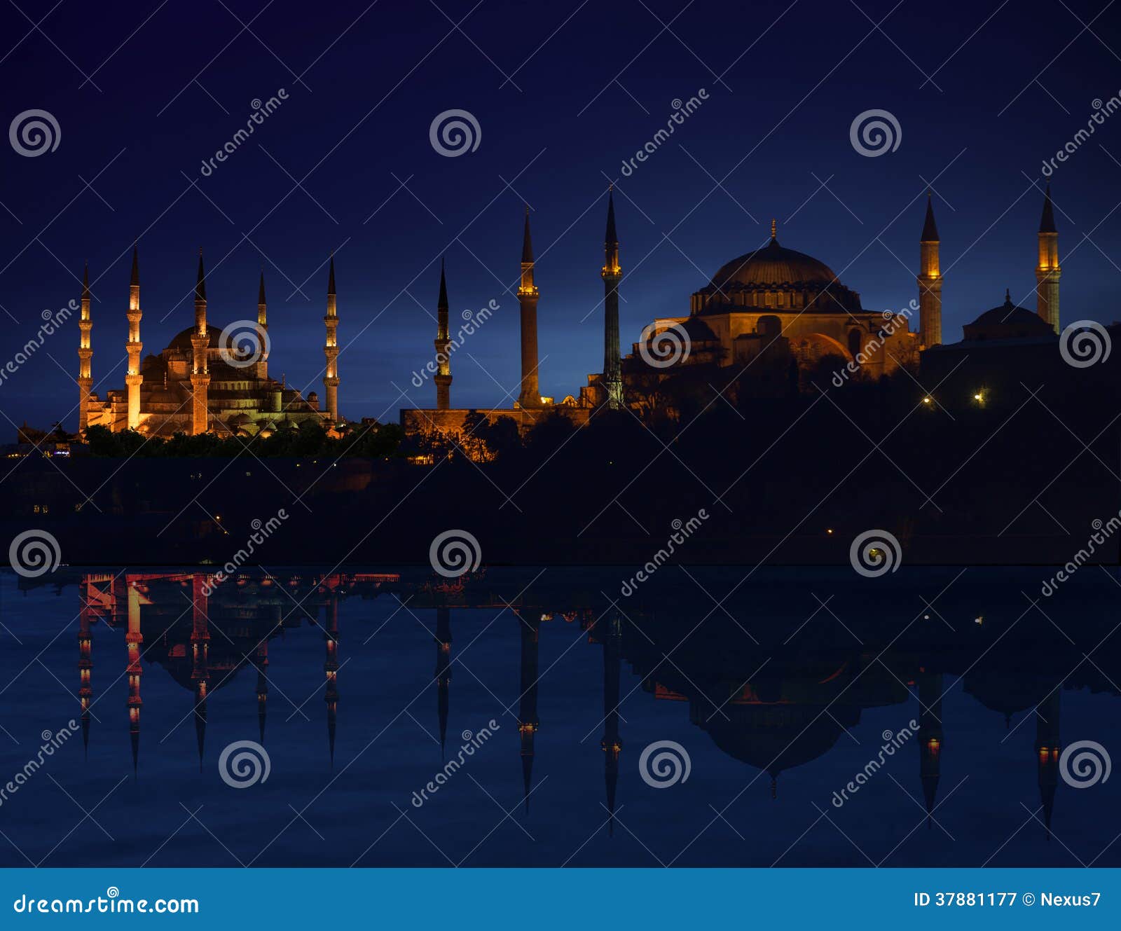 Istanbul Silhouette stock image. Image of eastern, mideast - 37881177