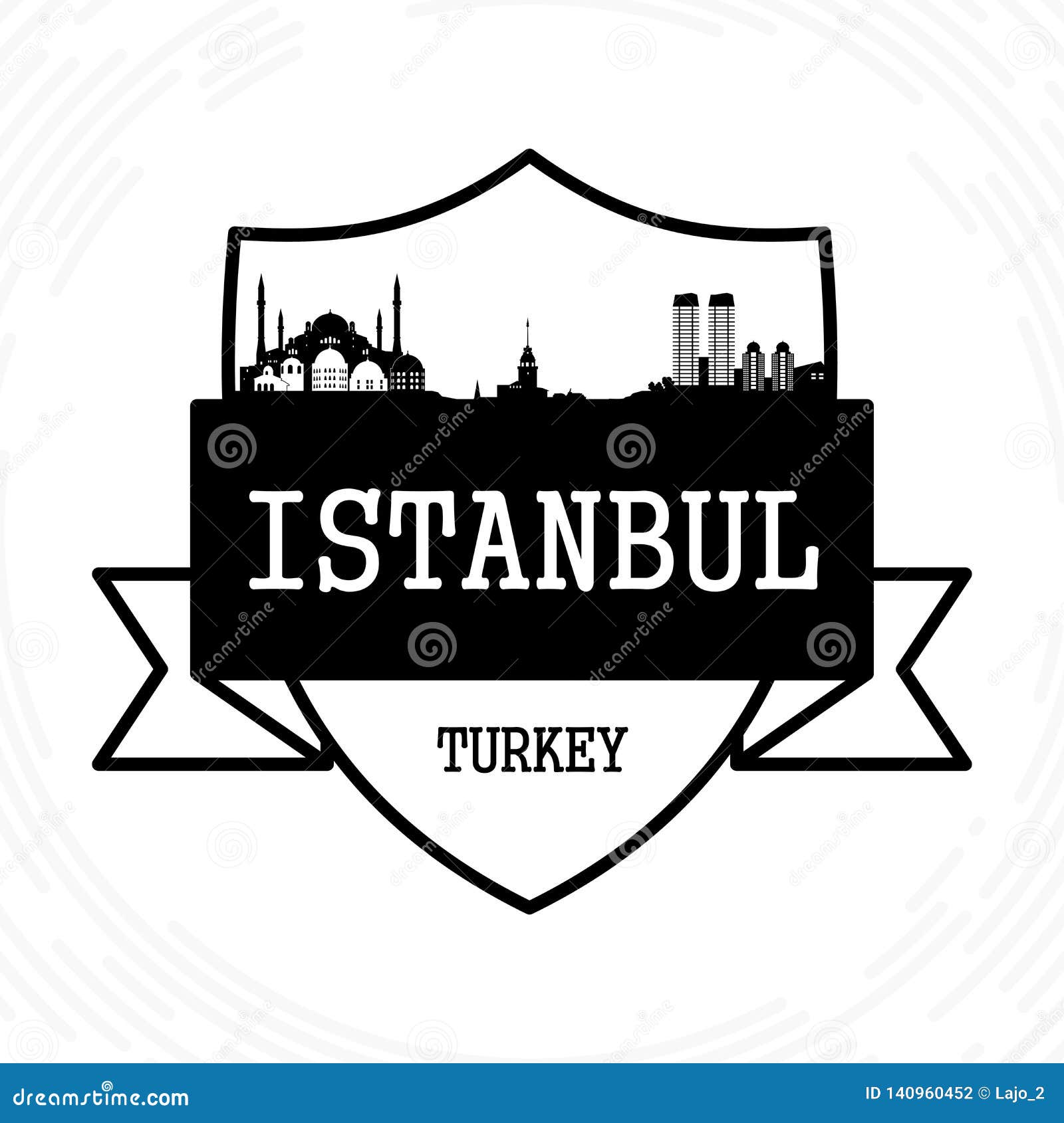 Istanbul skyline stock vector. Illustration of clipart - 140960452