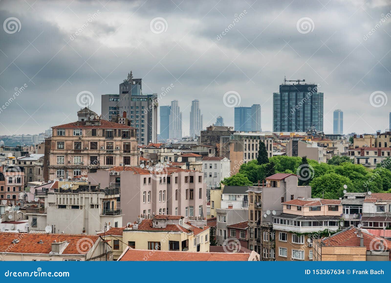 Istanbul Skyline with Modern Buildings, Turkey Stock Photo - Image of ...
