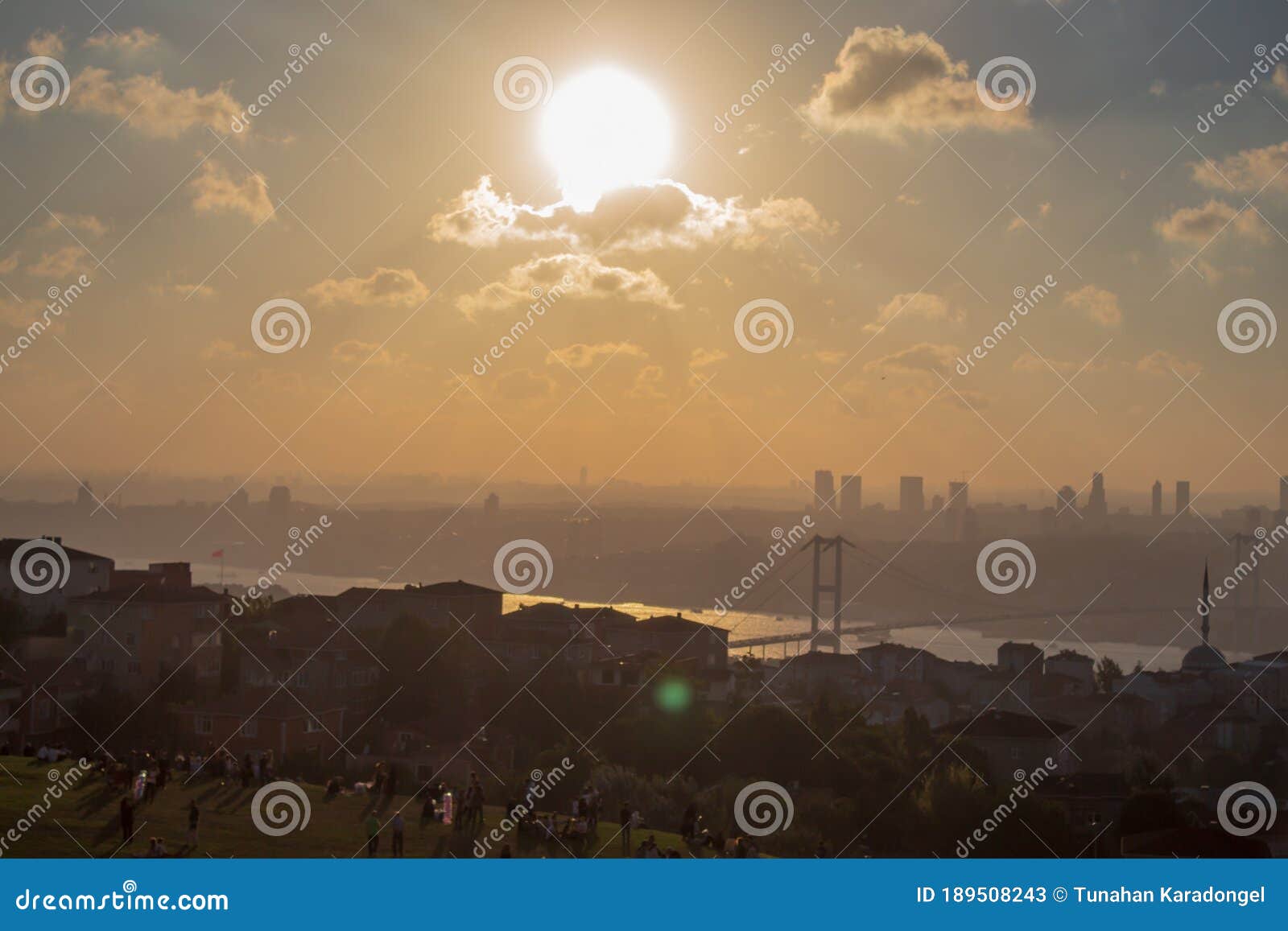 Istanbul Skyline With Hagia Sophia And Blue Mosque As Seen From Galata ...