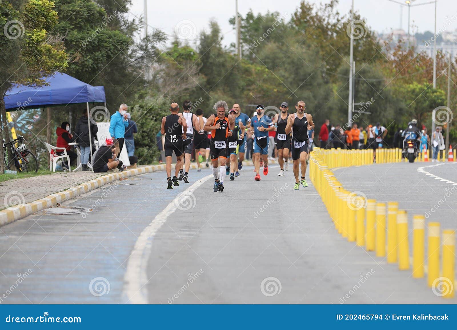 Istanbul Sprint Triathlon editorial stock image. Image of running ...
