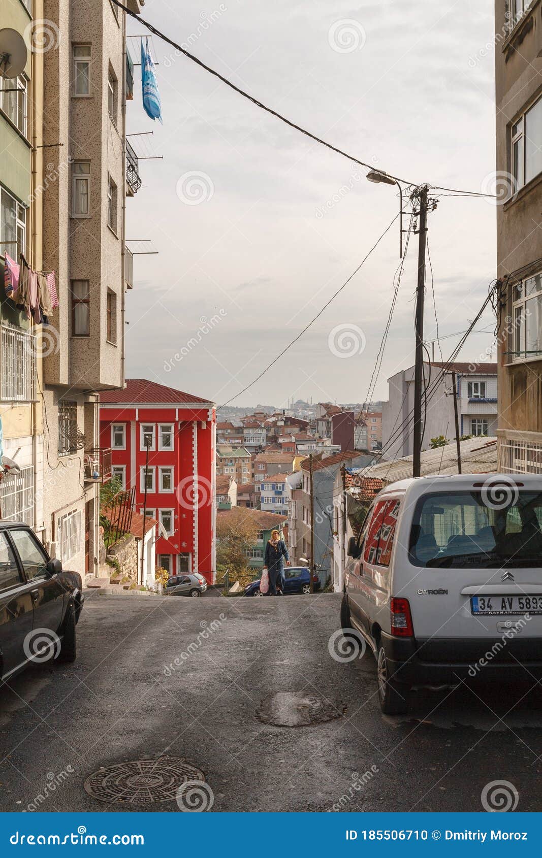 Istanbul street editorial image. Image of city, view - 185506710