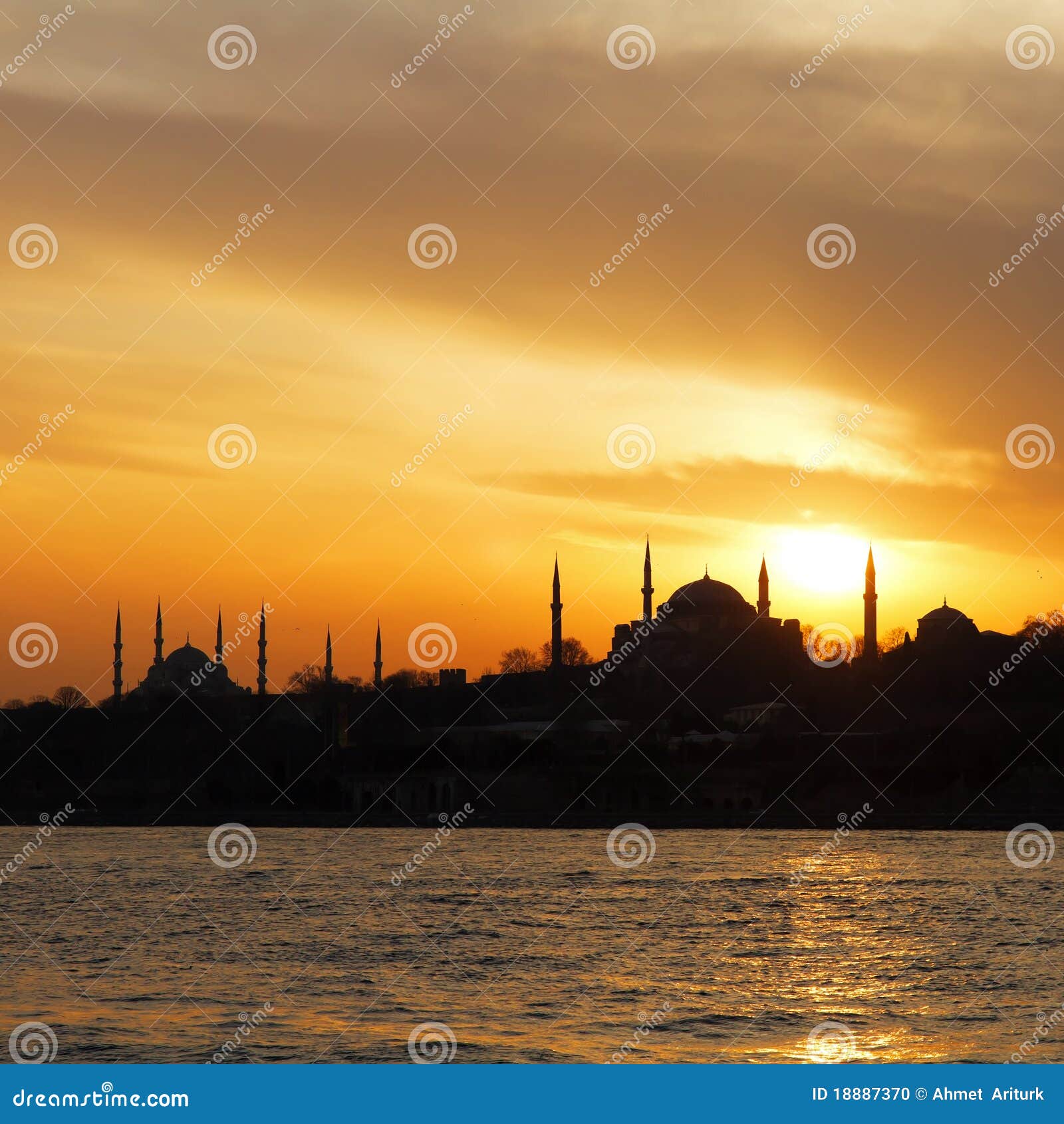Istanbul on sunset stock photo. Image of islam, islamic - 18887370