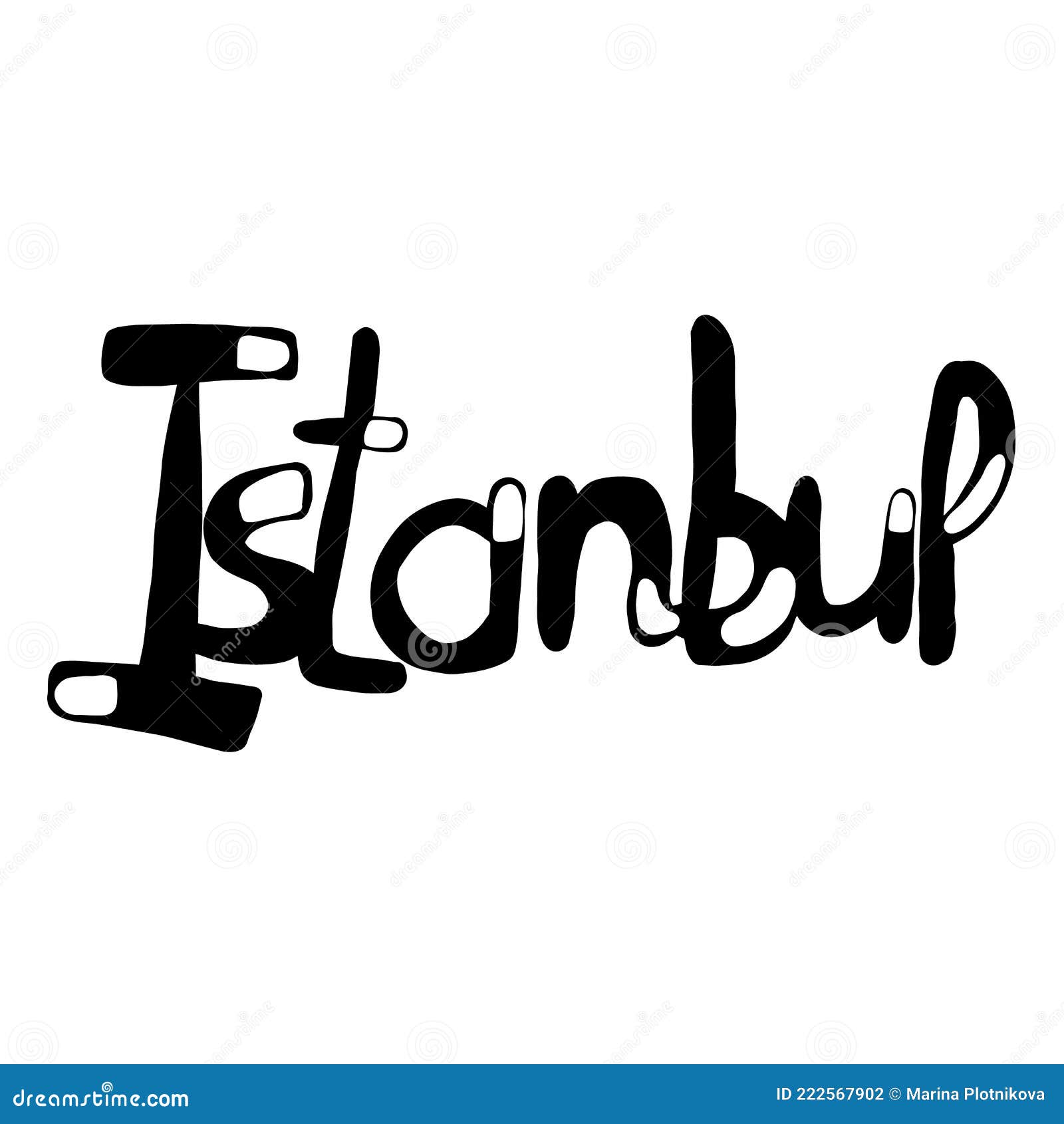 Istanbul, Text Design. Vector Calligraphy. Typography Poster. Usable As ...