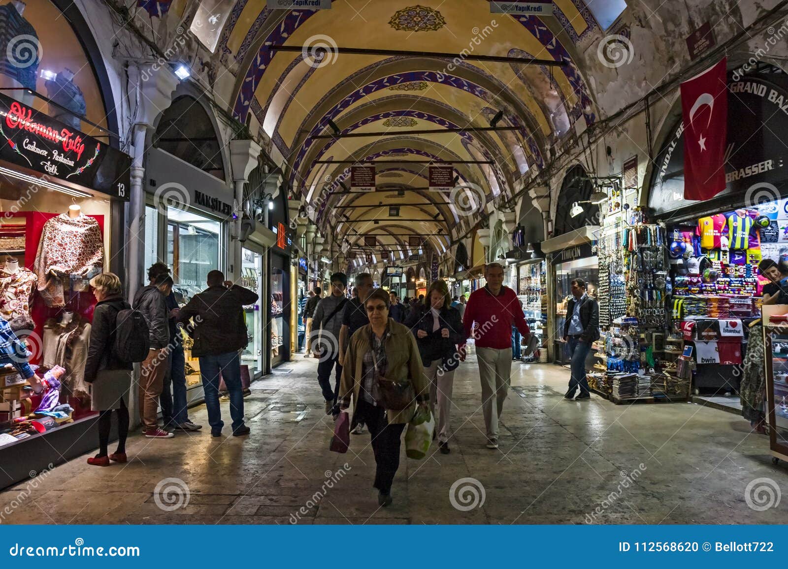 The Crowded Interior of the `grand Bazaar` Editorial Image - Image of ...