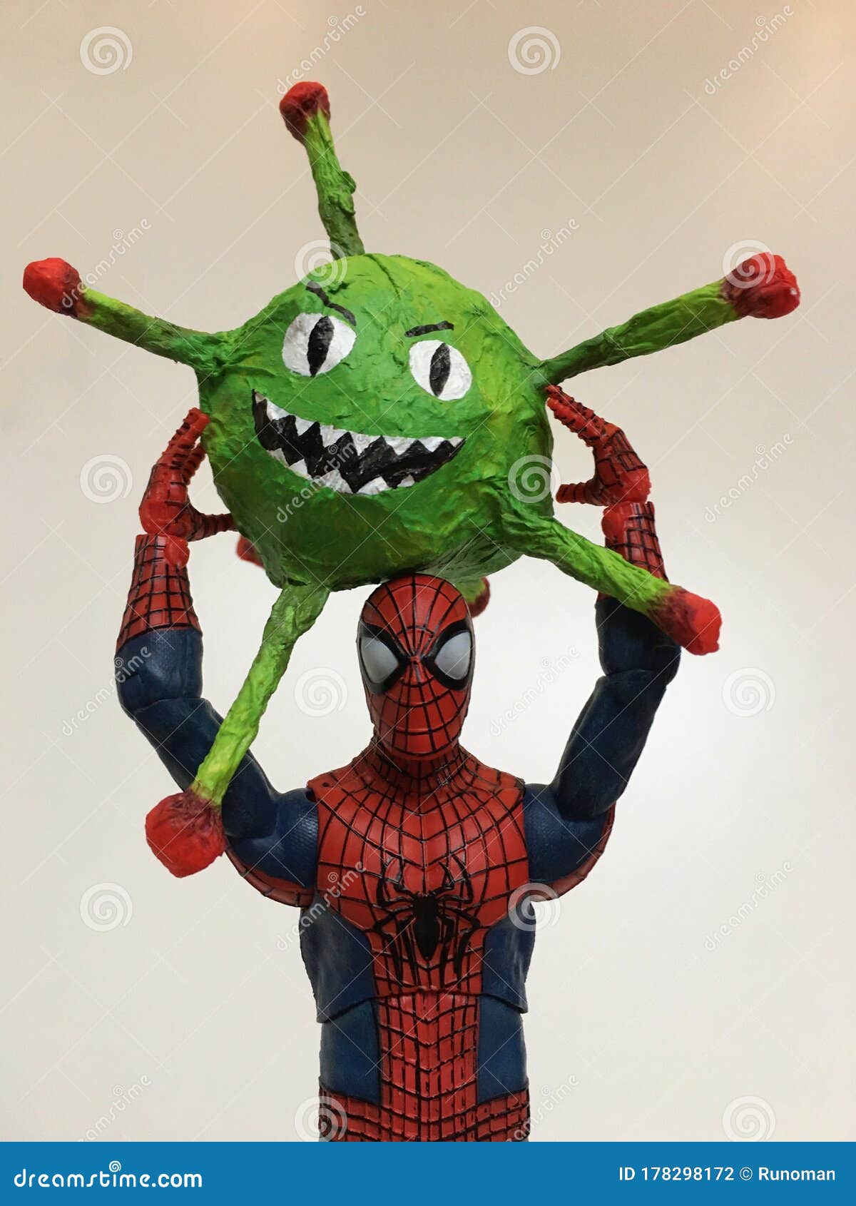 Spider-Man VS the virus editorial photography. Image of covid19 - 178298172