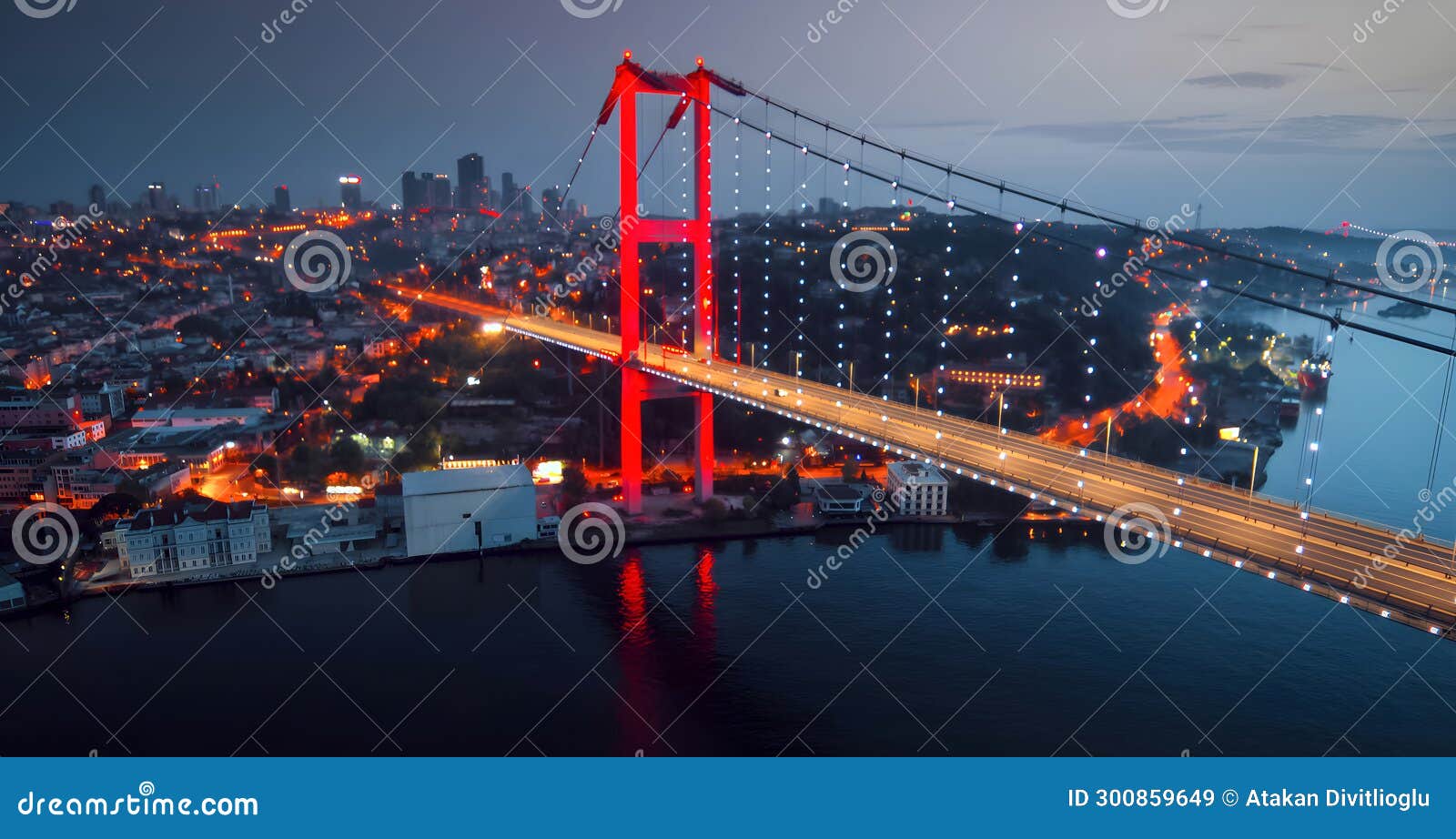 15-12-2023 Istanbul-Turkey: Istanbul Bosphorus Bridge at Night Stock ...