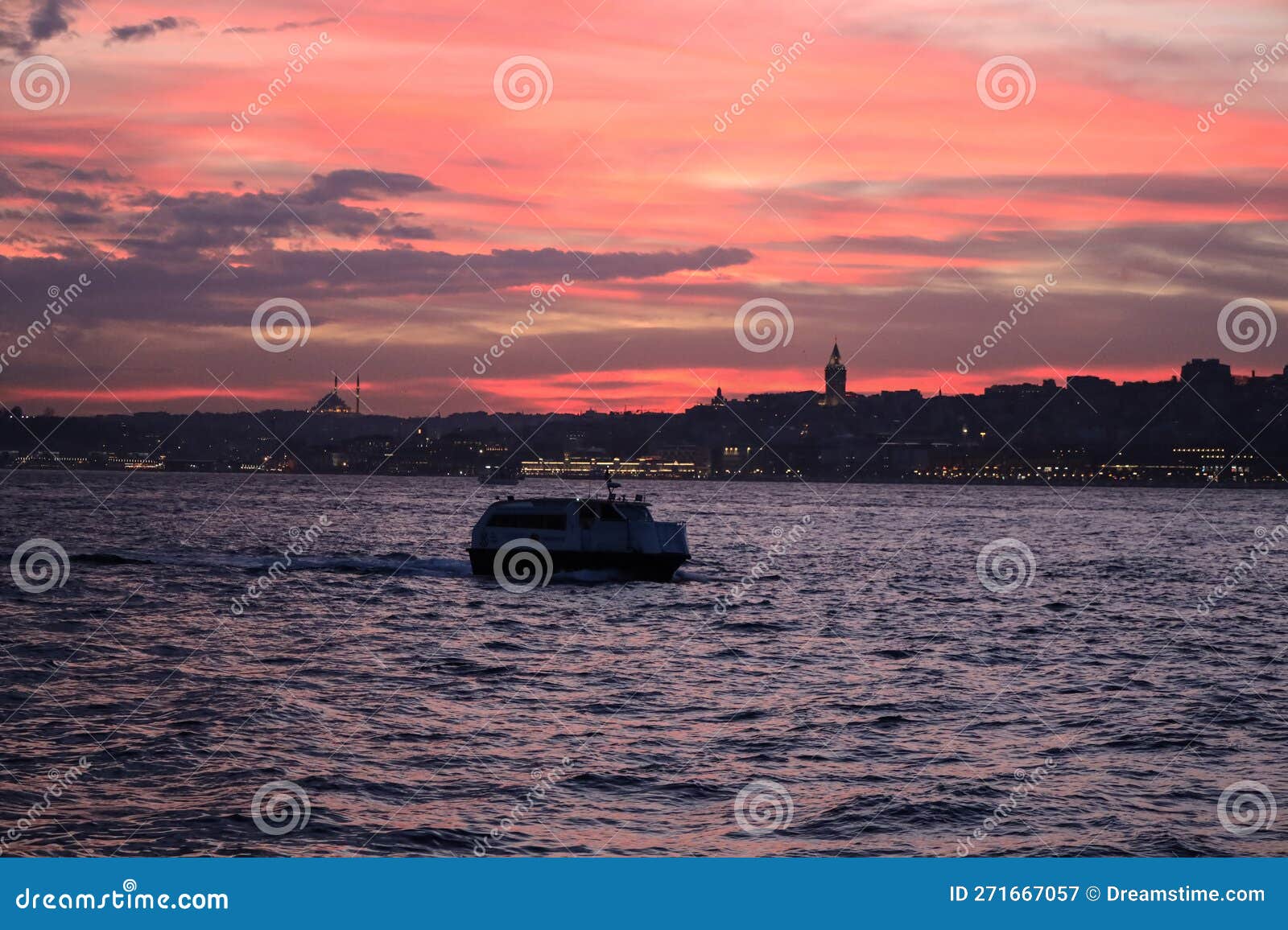 08-03-2023 Istanbul-Turkey: Istanbul Bosphorus View at Night Stock ...