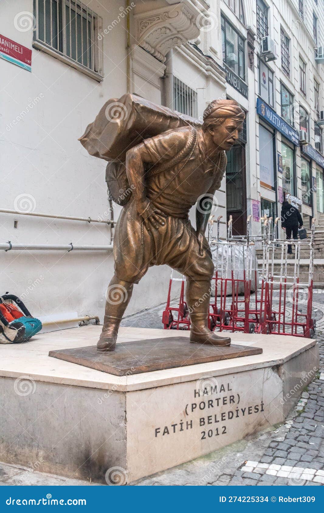 The Monument of Hamal (Porter Editorial Stock Image - Image of istanbul ...