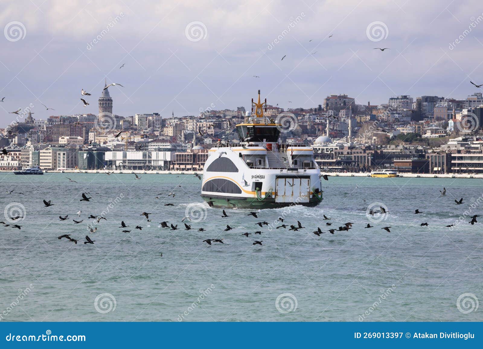 20-02-2023 Istanbul-Turkey: Ferry Journey on the Bosphorus Editorial ...
