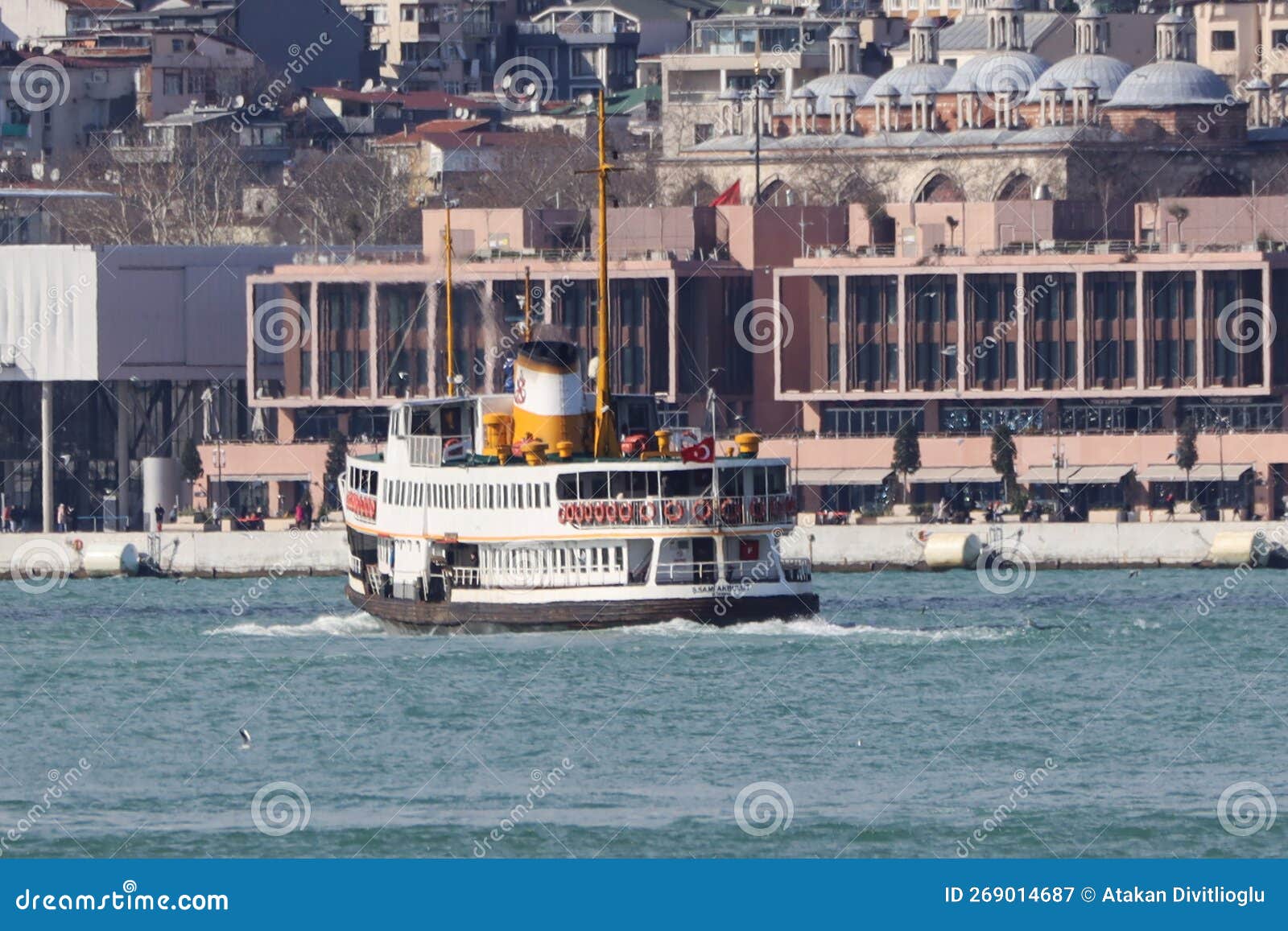 20-02-2023 Istanbul-Turkey: Ferry Journey on the Bosphorus Stock Image ...