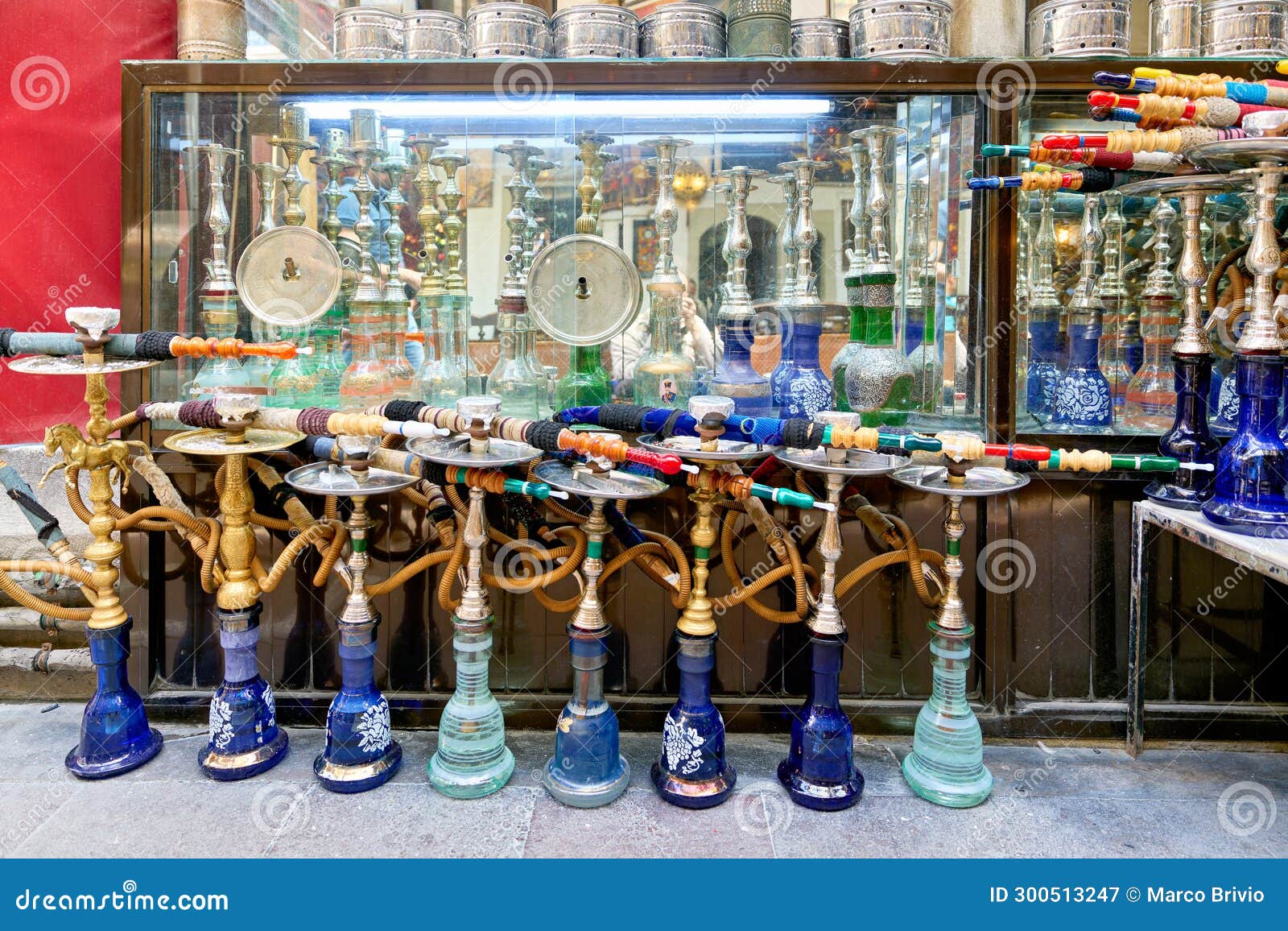 Istanbul Turkey. Hookah in a Cafe Stock Image - Image of market, turkey ...