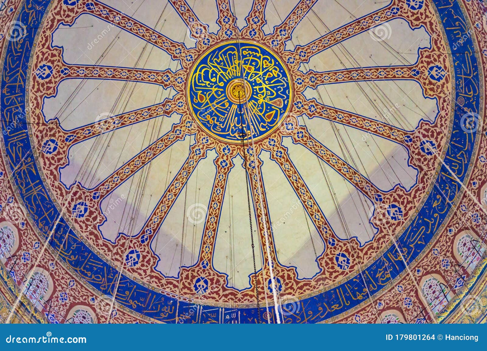 Istanbul, Turkey: the Interior of Blue Mosque Sultan Ahmed Mosque Stock ...